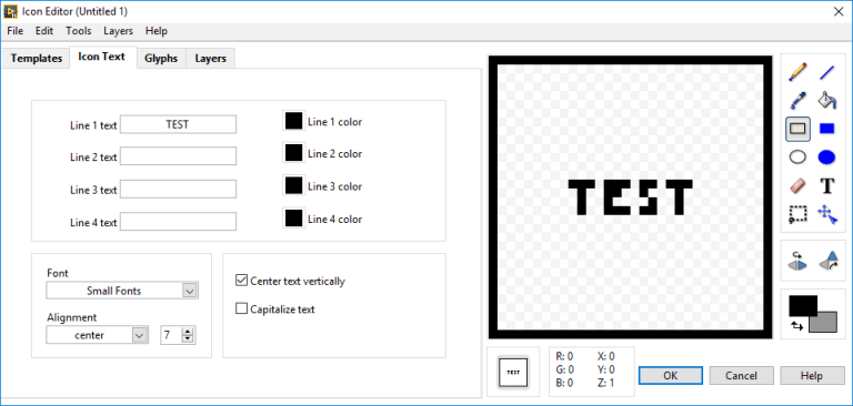 中文環境下 LabVIEW Icon Editor 字型毛邊的解法 – 科科仔